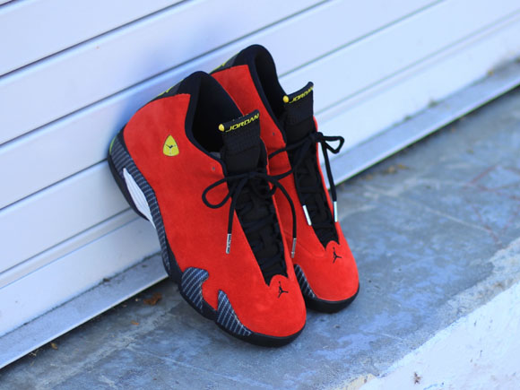 Air Jordan 14 Retro 'Ferrari' - Up Close & Personal - WearTesters