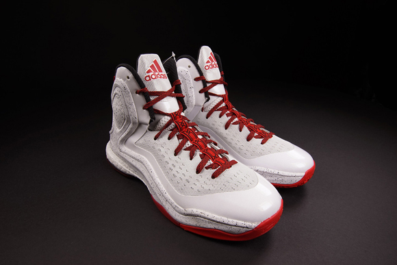 adidas D Rose 5.0 White/ Red - Black - WearTesters